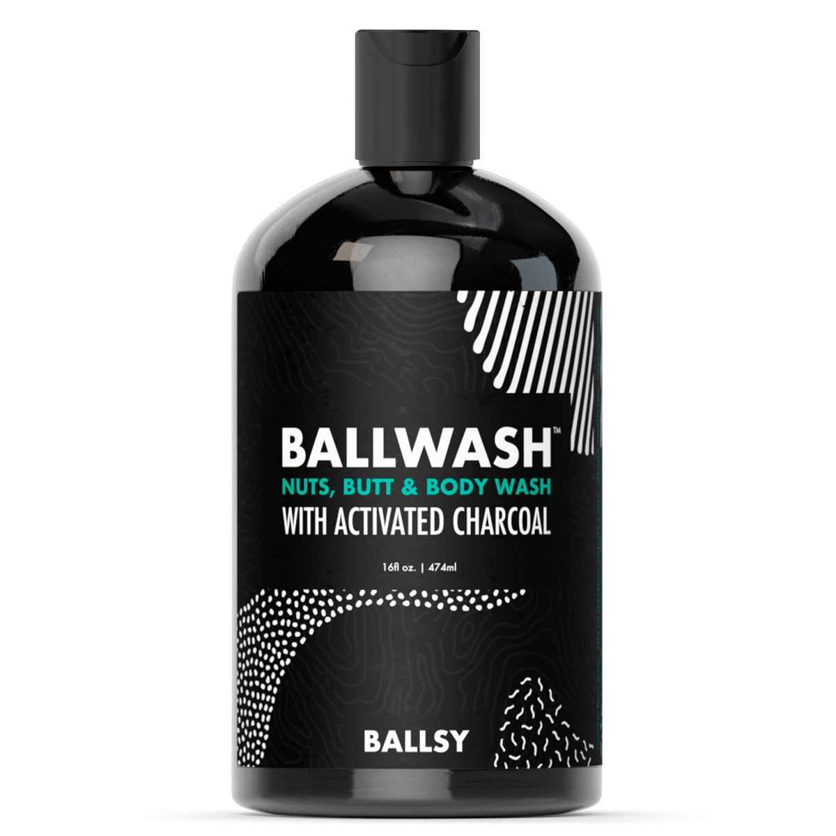 Ballsy the Makers of Ballwash - Men's Activated Charcoal Body Wash